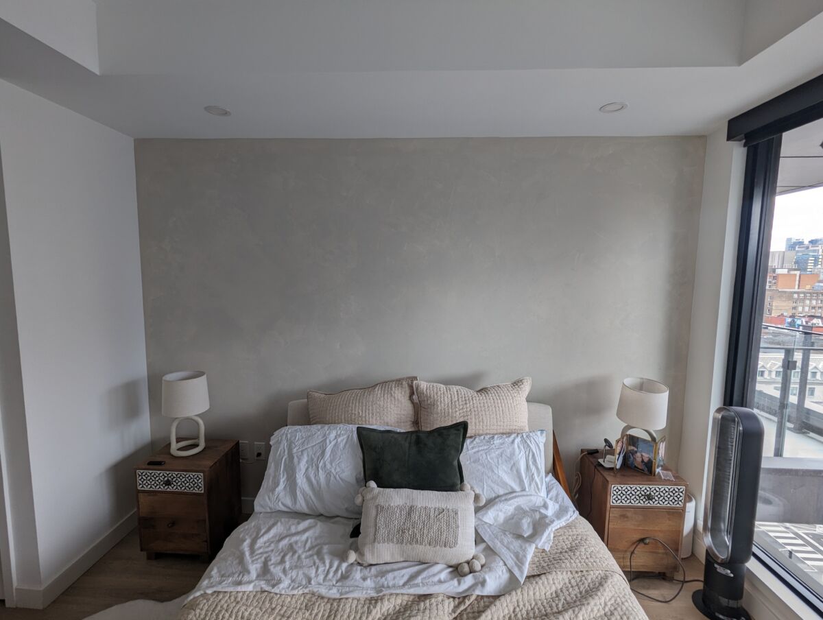 Condo Bedroom with Limewash Walls | Design Trends and Tips